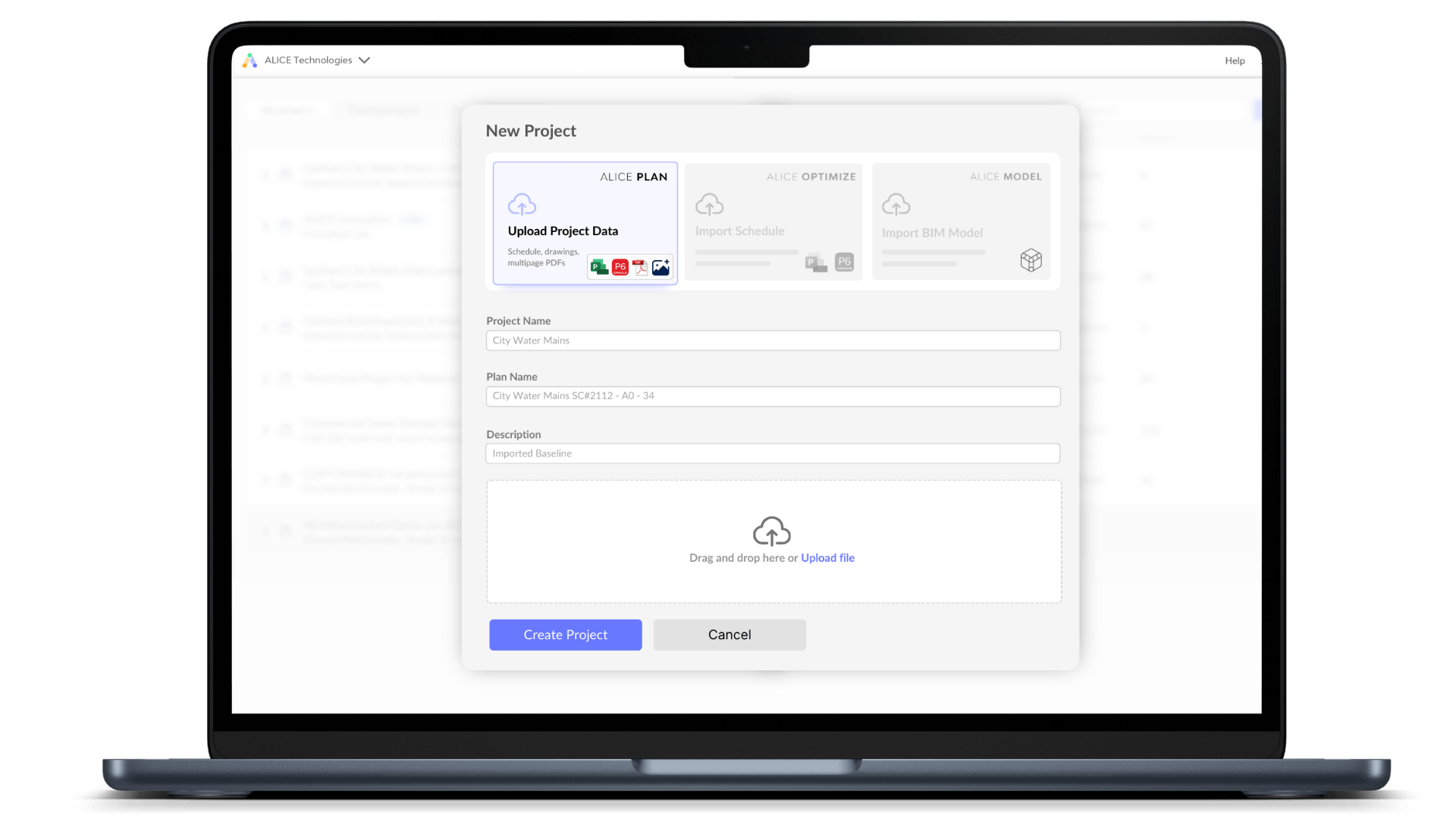 ALICE | AI Construction Project Planning and Scheduling Software