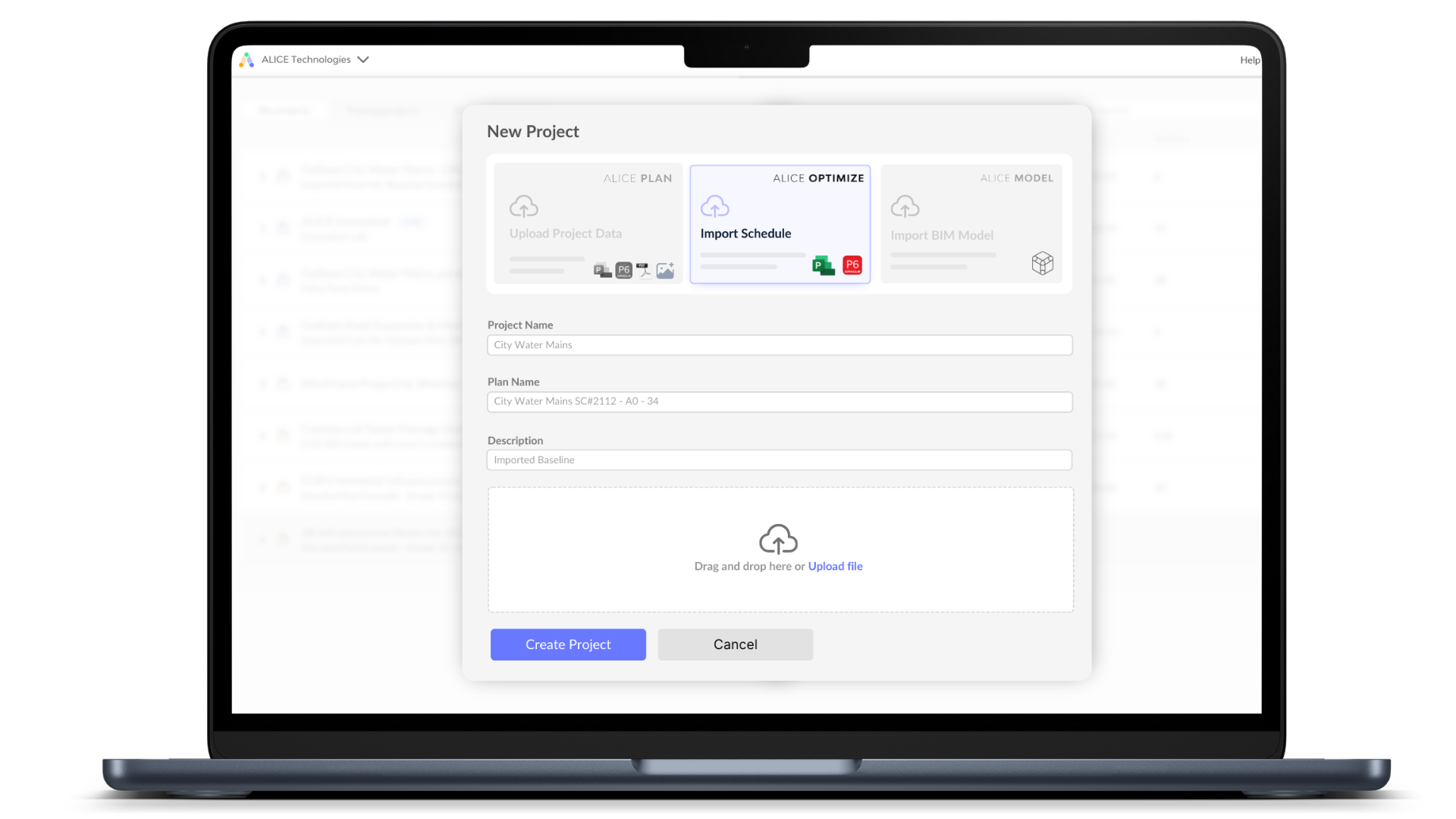 ALICE | AI Construction Project Planning and Scheduling Software