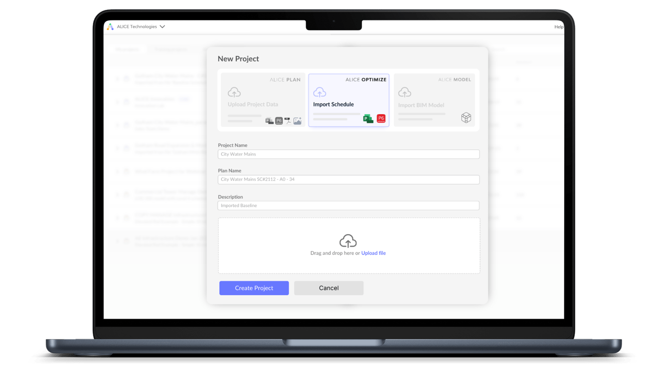 ALICE | AI Construction Project Planning and Scheduling Software