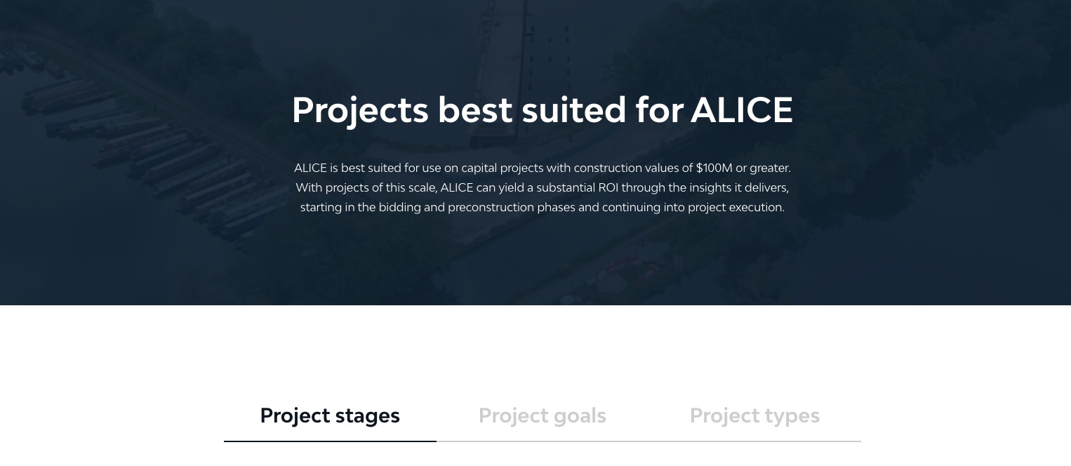 Ideal Projects for ALICE Construction Scheduling Software
